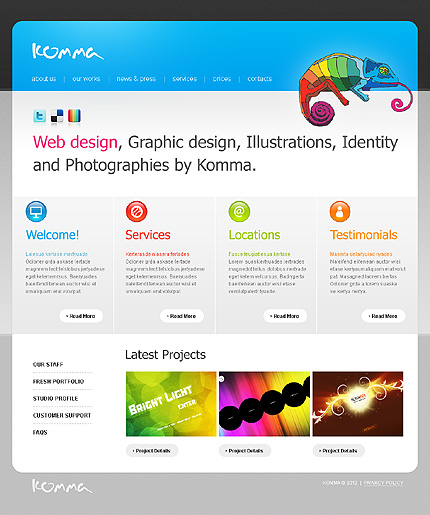 White Web Design WordPress Theme by Delta TMT FxTheme