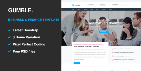 Gumble - Business and Finance HTML5 Template TFx FxTheme